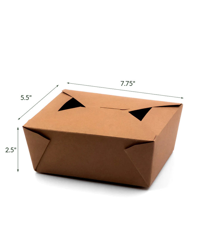 Eco-Friendly Kraft Take-Out Box - 200 Pcs | Patek Packaging